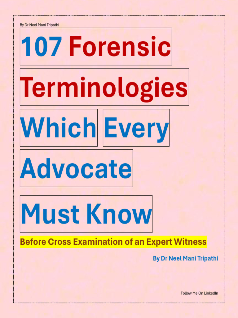 107 Forensic Terminologies | PDF | Dna Profiling | Fingerprint