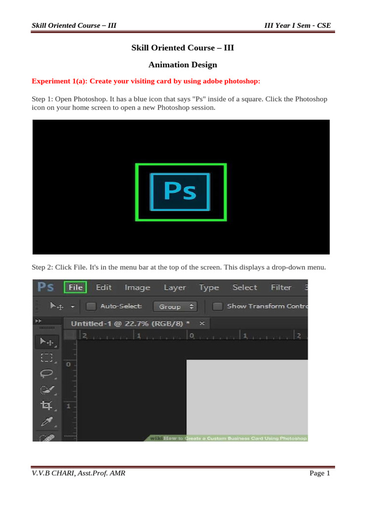 Skill Oriented Course- III (1) | PDF | Adobe Flash | Adobe Photoshop
