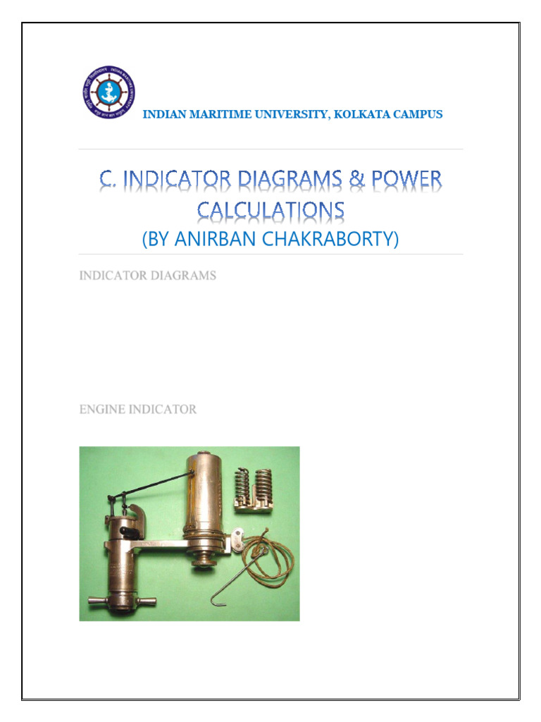 Engine Indicator Diagrams & Power Calculations | PDF | Piston | Engines