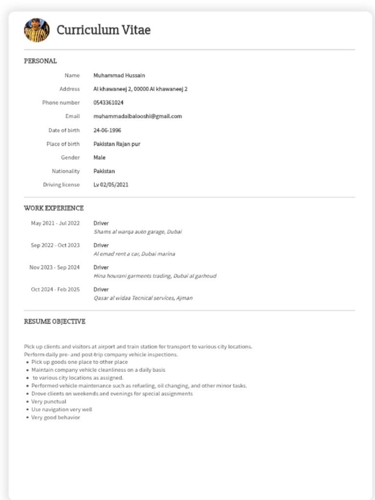 Muhammad Hussain [CV_Resume] | PDF