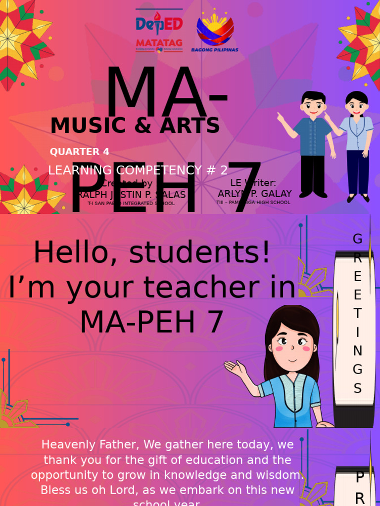 Mapeh7 Music&Arts q4 Lc#2 | PDF | Performing Arts