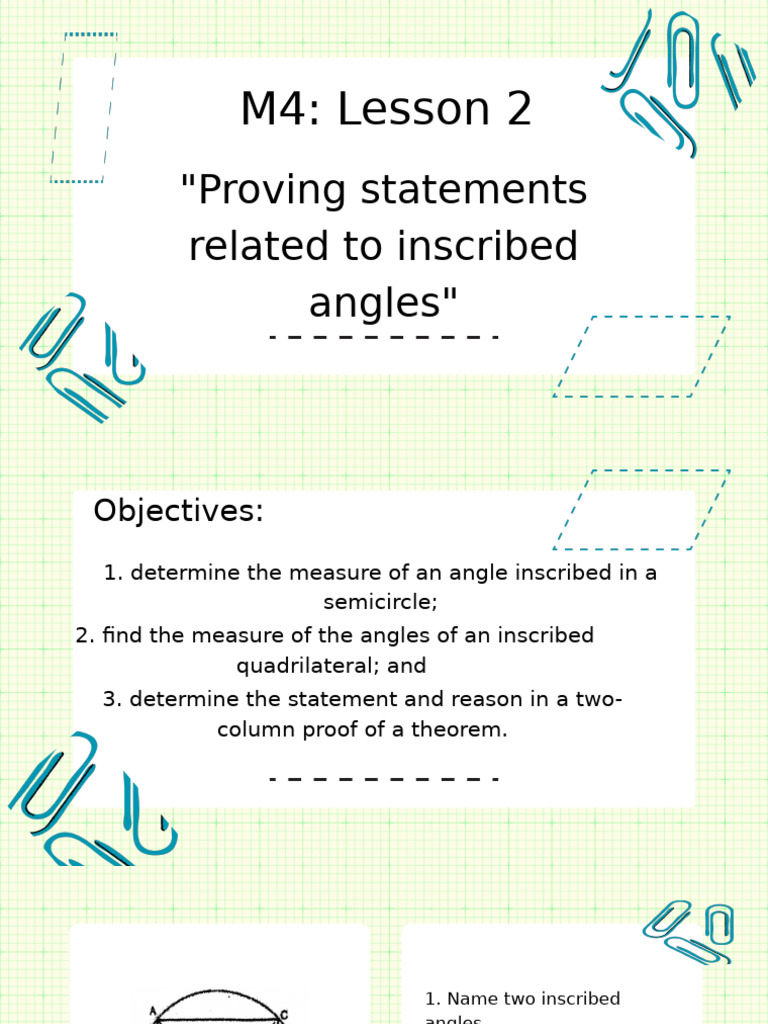 Proving Statements Related To Isncribed Angles | PDF