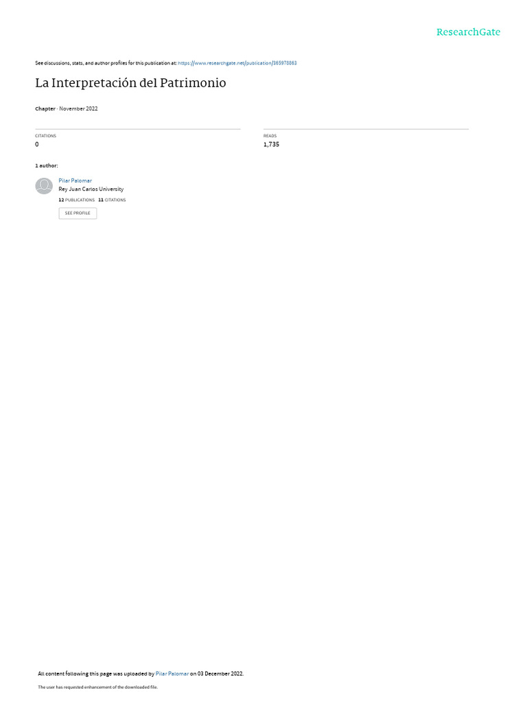 La Interpretacion Del Patrimonio | PDF | Servicio de parques nacionales | Bienes (Ley)