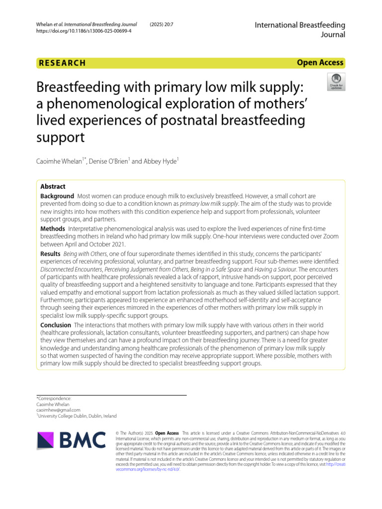 jurnal 2 fenomenologi | PDF | Breast Milk | Breastfeeding