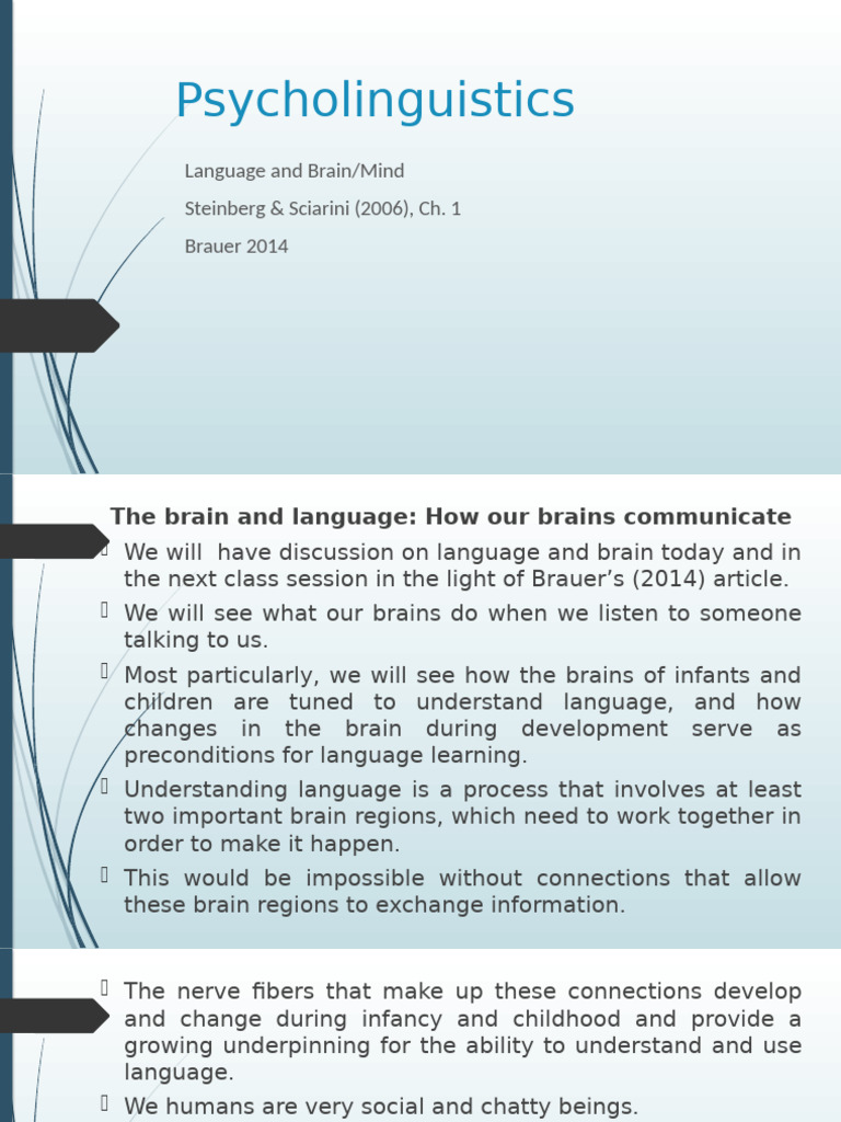 Psycholinguistics (2-4) | PDF | Linguistics | Speech