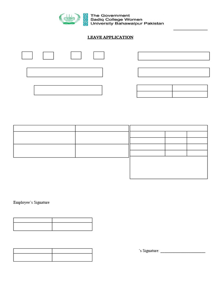 Leave Application Form Template | PDF