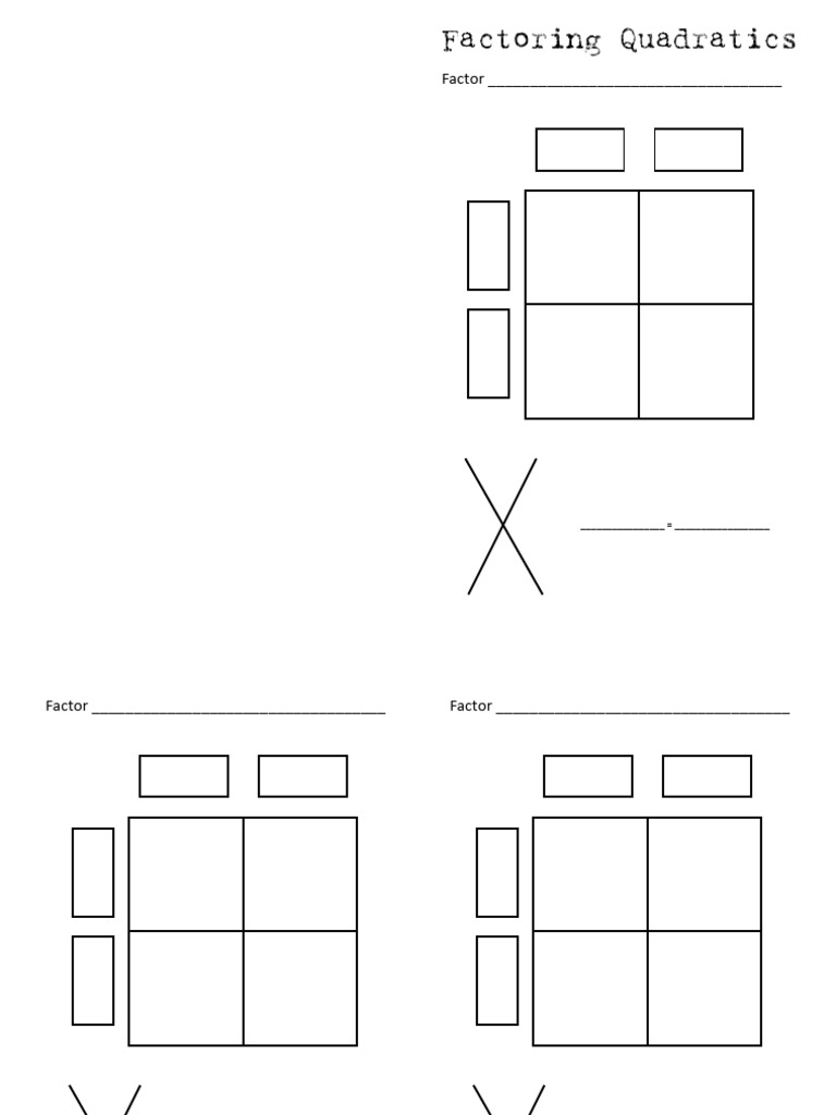 Factoring Box Method Foldable | PDF