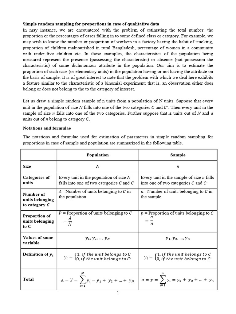 2b.-SRS-for-proportion_20.05.221 | PDF | Estimator | Standard Error