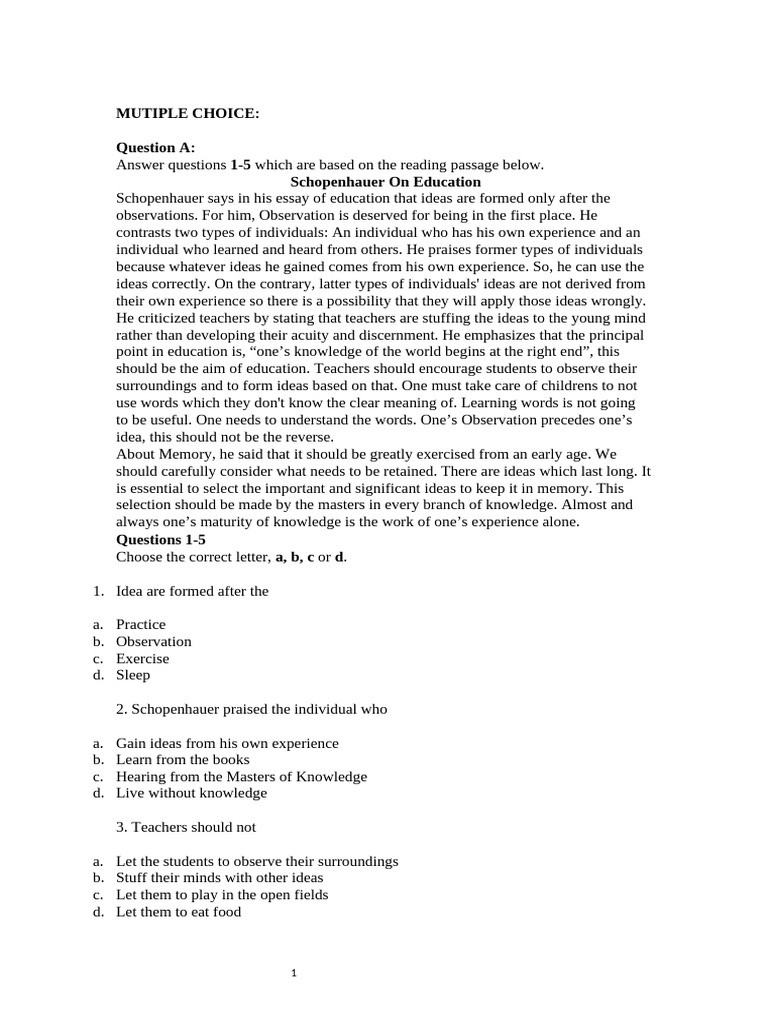 Mutiple Choice | PDF | Heuristic | Emotions