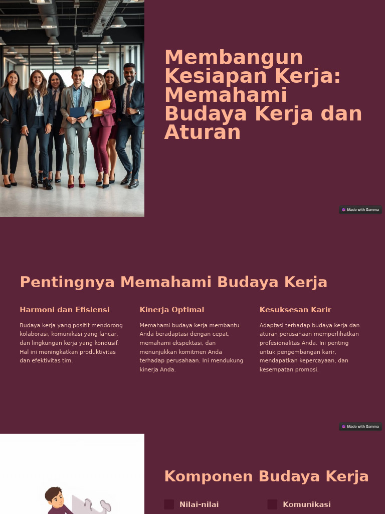 Membangun Kesiapan Kerja Memahami Budaya Kerja Dan Aturan | PDF