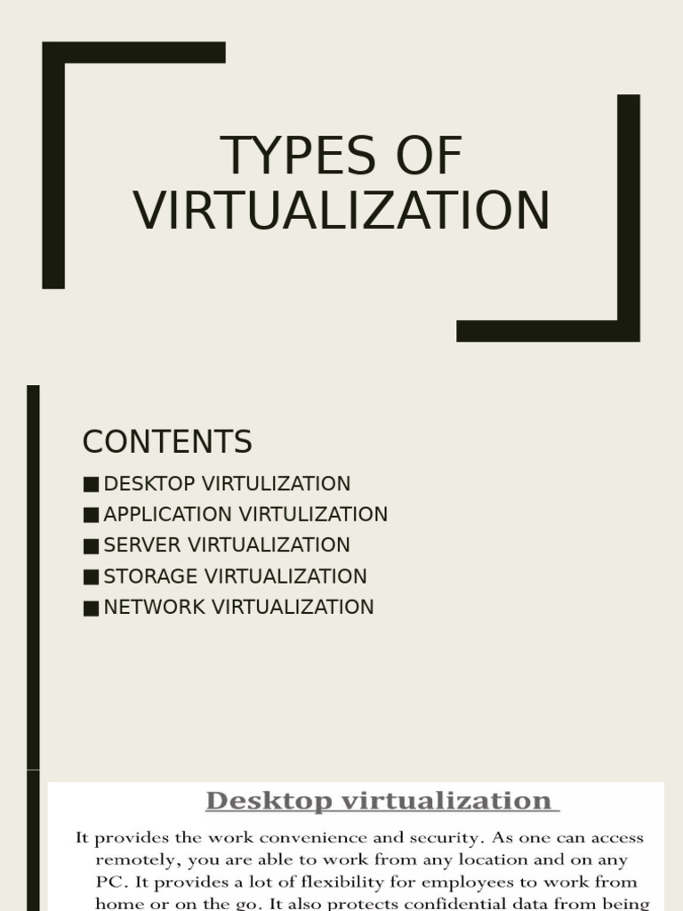 Types of Virtualization | PDF