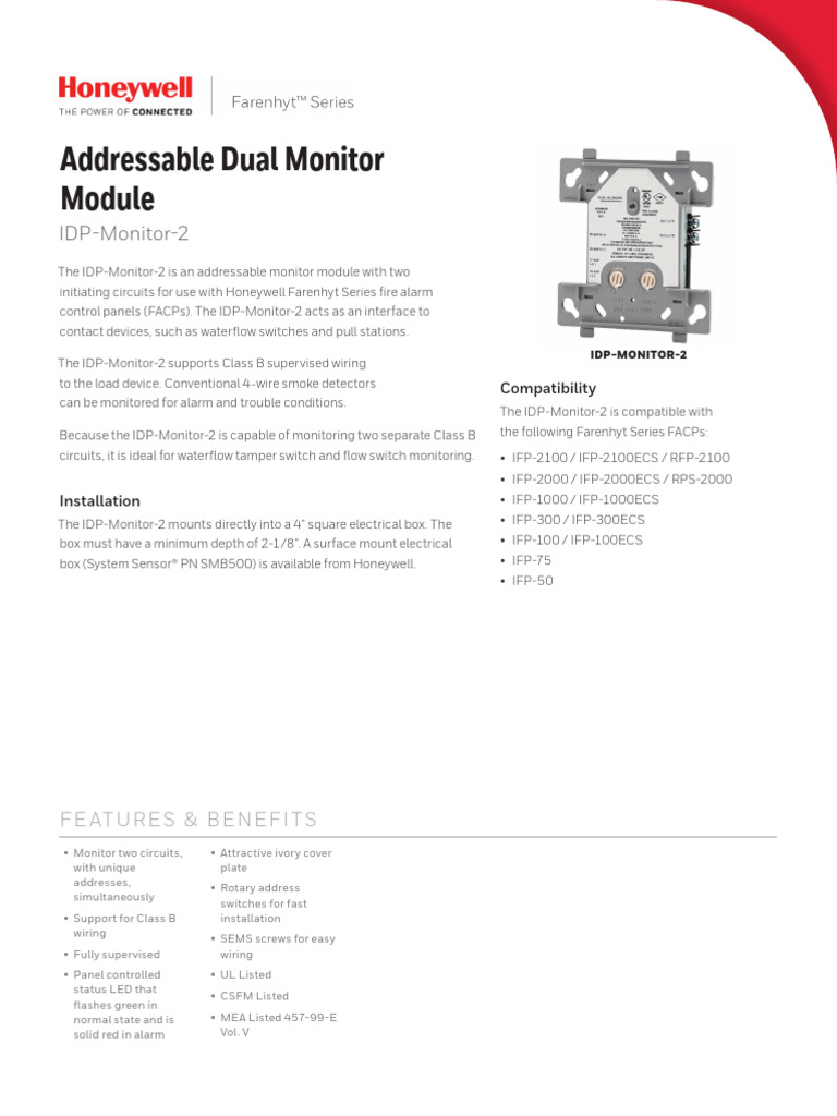 IDP-Monitor-2 Dual Circuit Module | PDF | Electrical Components | Equipment