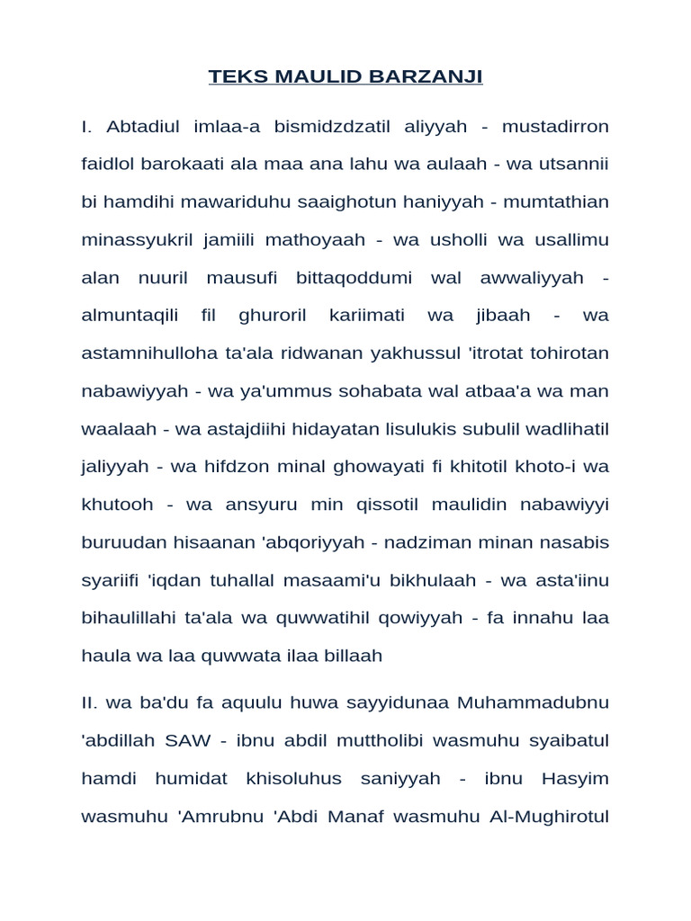 TEKS MAULID BAR-WPS Office | PDF