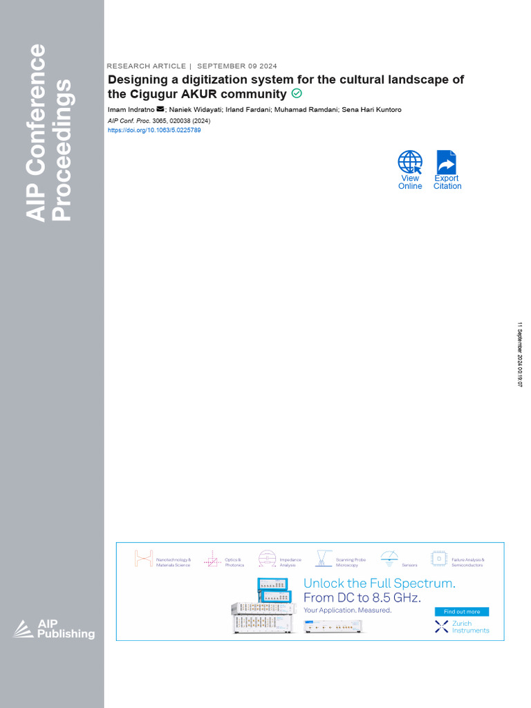 Designing A Digitization System For The Cultural Landscape of The ...