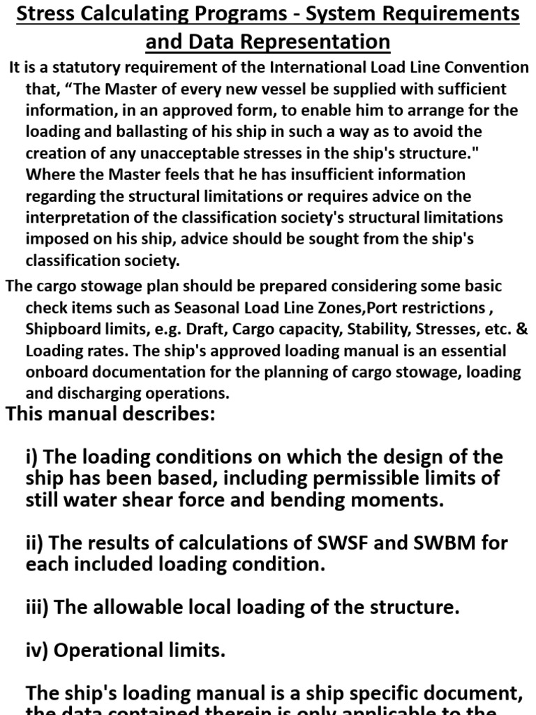 Ship Loading Software Guidelines | PDF | Ships | Shipping