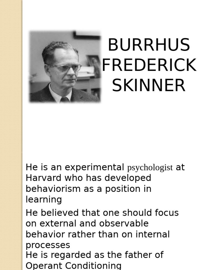 Skinner's Principles of Operant Conditioning | PDF