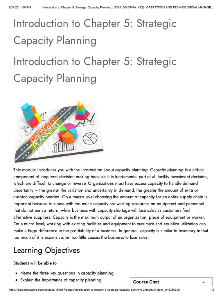 Introduction To Chapter 5 Strategic Capacity Planning | PDF | Supply ...