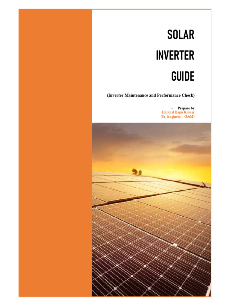Solar Inverter Maintenance Guide | PDF | Photovoltaic System | Power ...