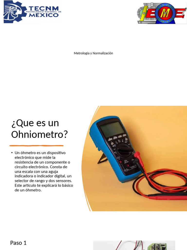 Ohmetro | PDF | Resistor | Resistencia Eléctrica y Conductancia