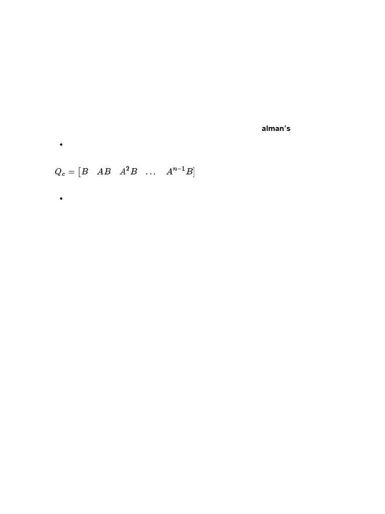 Controllability and Observability Explained | PDF