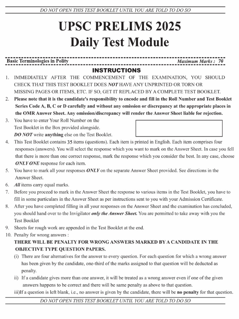 Week-7 - Day-4 (Basic Terminologies in Polity) | PDF | Empowerment | Separation Of Powers