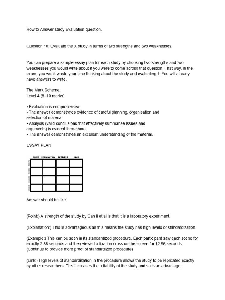 Evaluating Study Strengths and Weaknesses | PDF