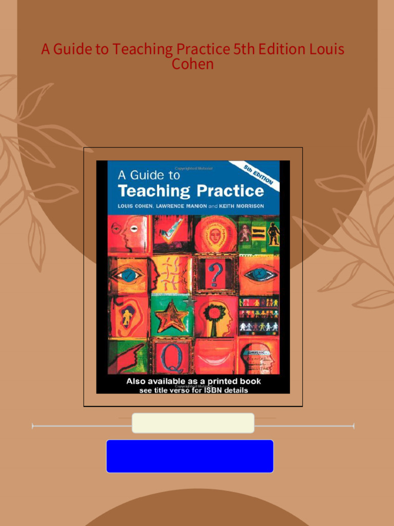 Get A Guide to Teaching Practice 5th Edition Louis Cohen PDF ebook with Full Chapters Now | PDF ...