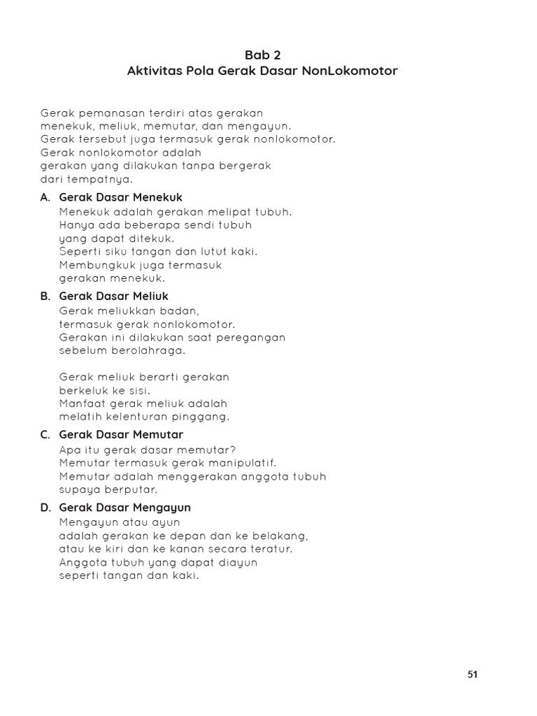 Gerak Dasar Nonlokomotor dalam Pemanasan | PDF