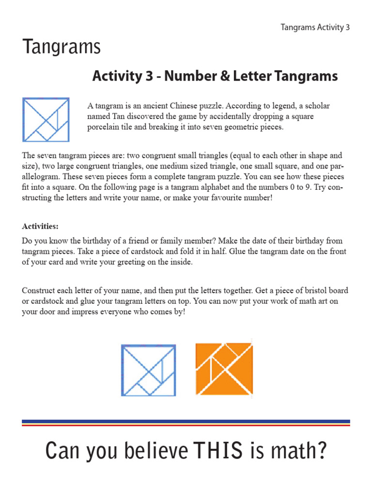 Tangram Fun for Kids | PDF