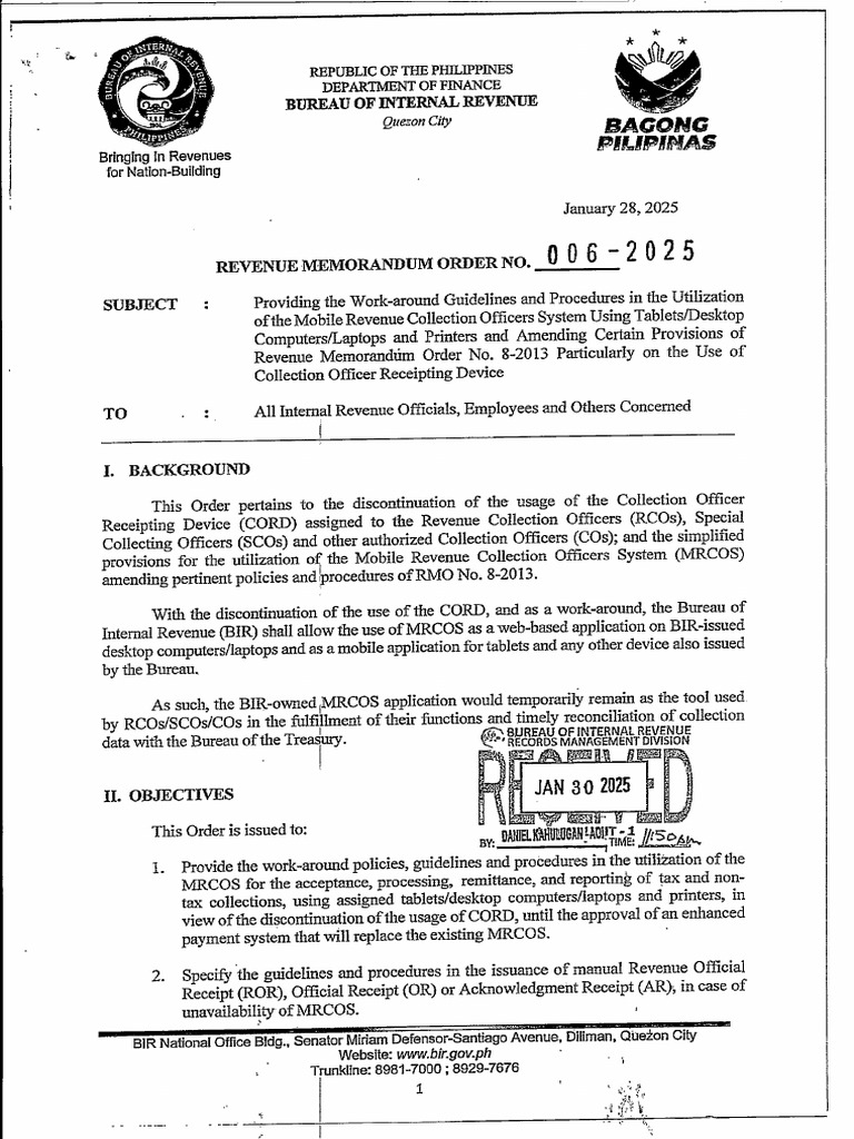 RMO No. 6-2025 | PDF