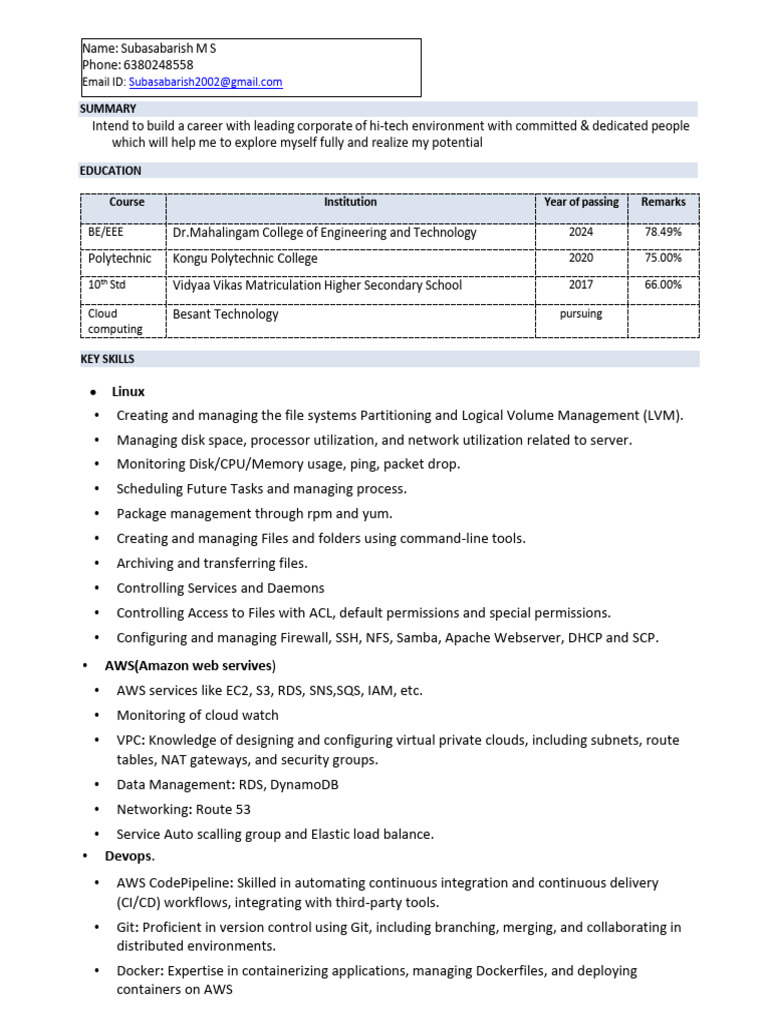 subasabarish | PDF | Amazon Web Services | Computer Architecture