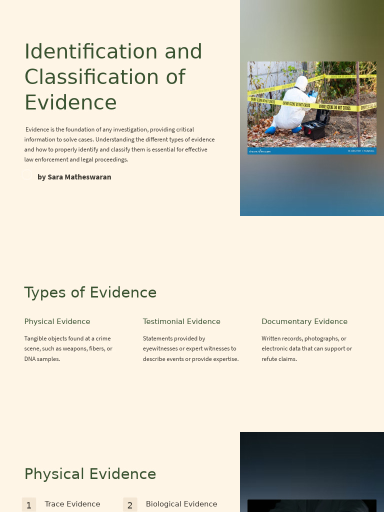 3.Identification-and-Classification-of-Evidence | PDF | Crime Scene ...