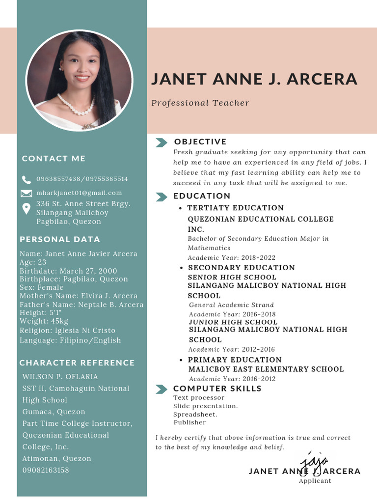 Arcera-Janet Anne-Javier | PDF | Cognition | Learning