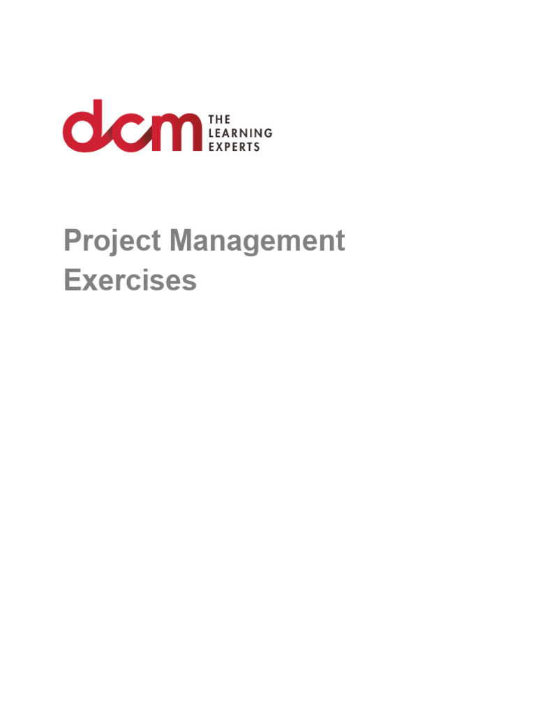 DCM Learning - Project Management - Exercises | PDF | Business