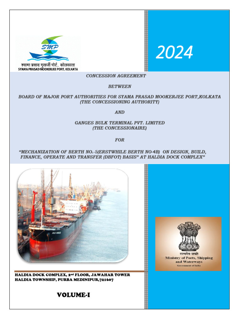 VOL-I Berth 5 Concession Agreement | PDF | Debt | Consumer Price Index