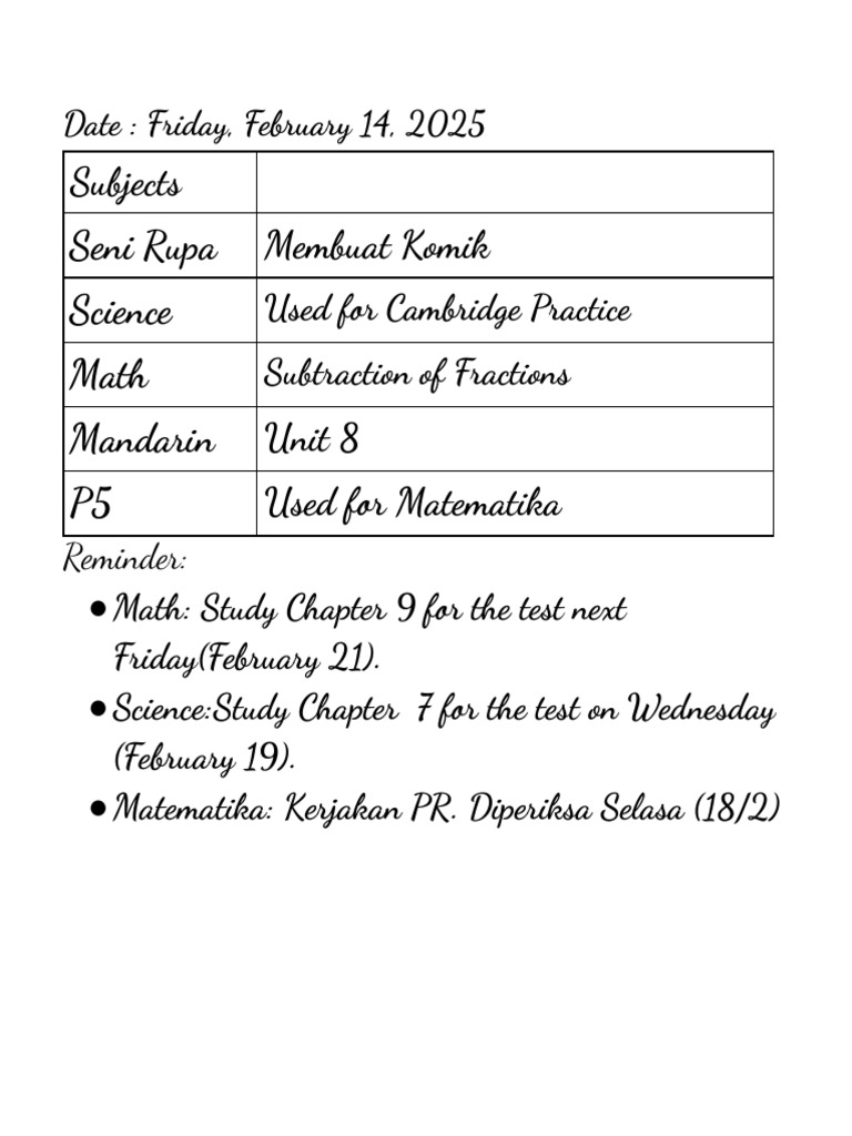 14 February 2025, Friday | PDF