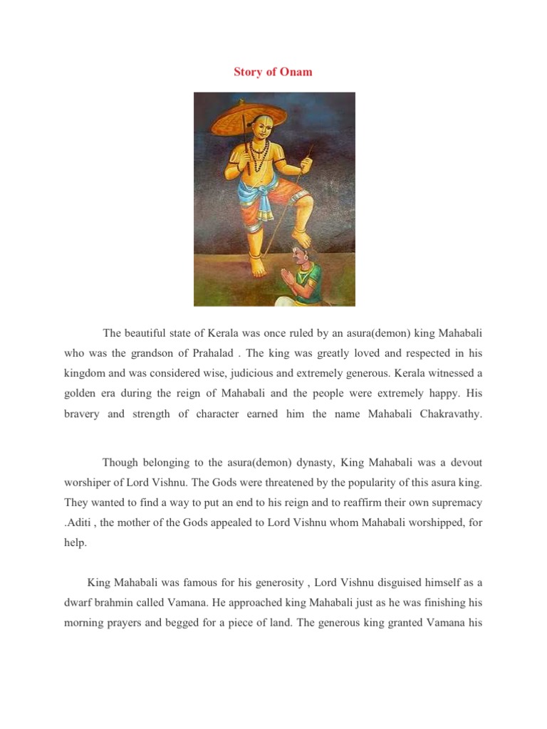Onam: The Story of Mahabali | PDF | Classics