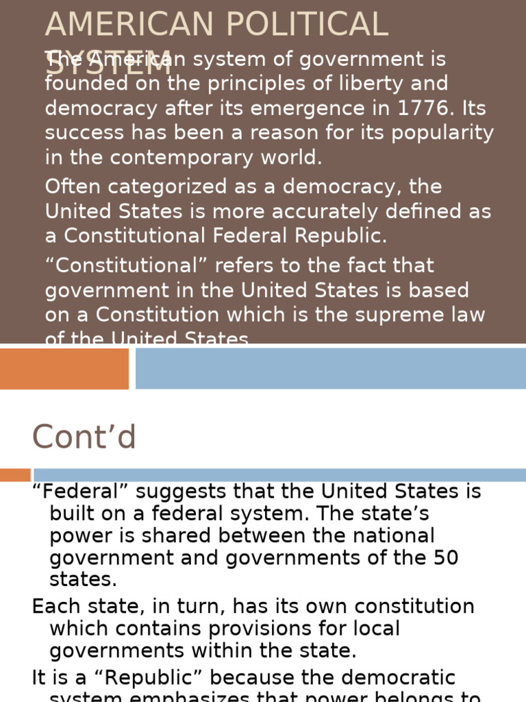 Overview of American Political System | PDF | House Of Lords ...