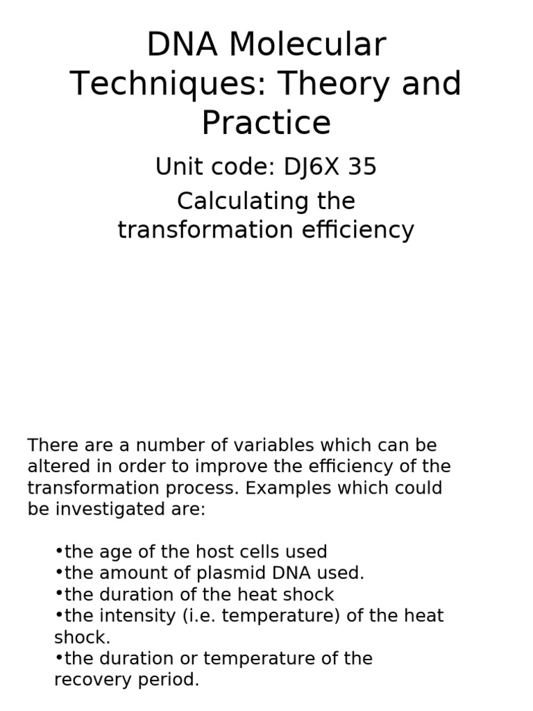 Calculating_transformation_efficiency | PDF Calculating_transformation_efficiency | PDF