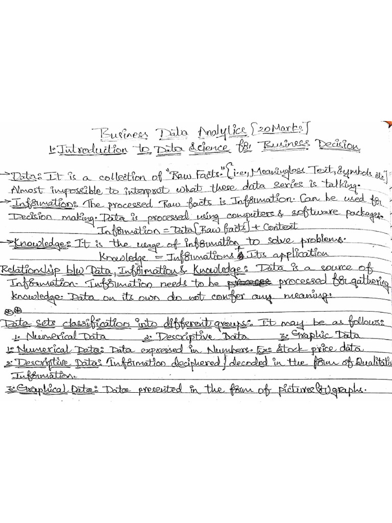 Bda Chapter 1,2,3,&4 | PDF