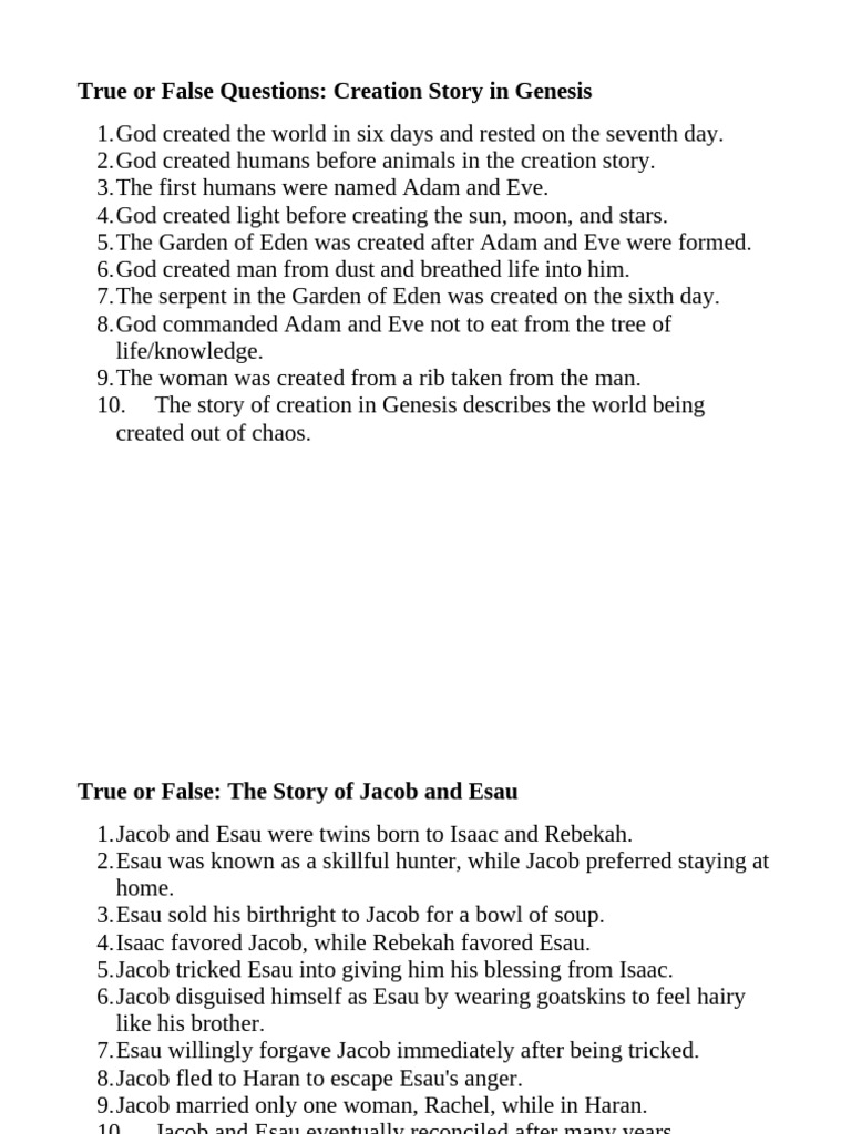 Quiz 3-IWRBS | PDF | Jacob | Moses