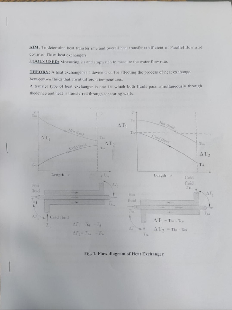Heat Transer For Parallel Counter Flow | PDF
