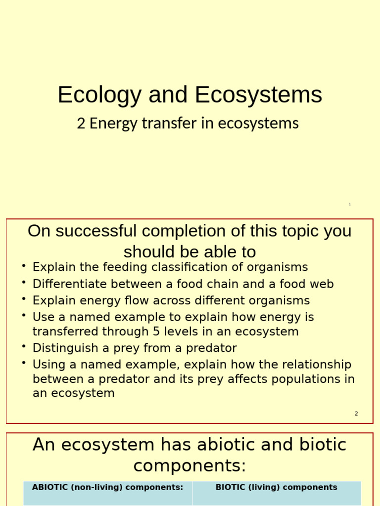 2. Energy transfer in ecosystems | PDF | Food Web | Ecosystem