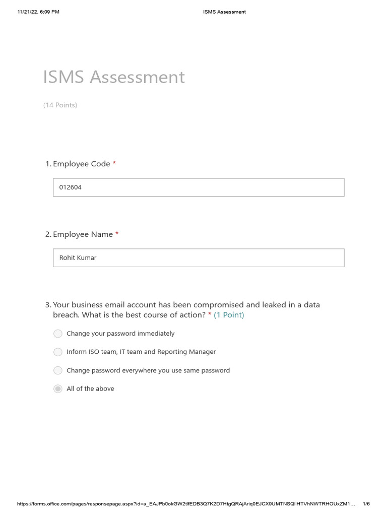 ISMS Security Assessment Guide | PDF | Password | Computer Science