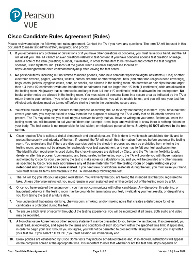 Candidate Rules Agreement | PDF | Computing