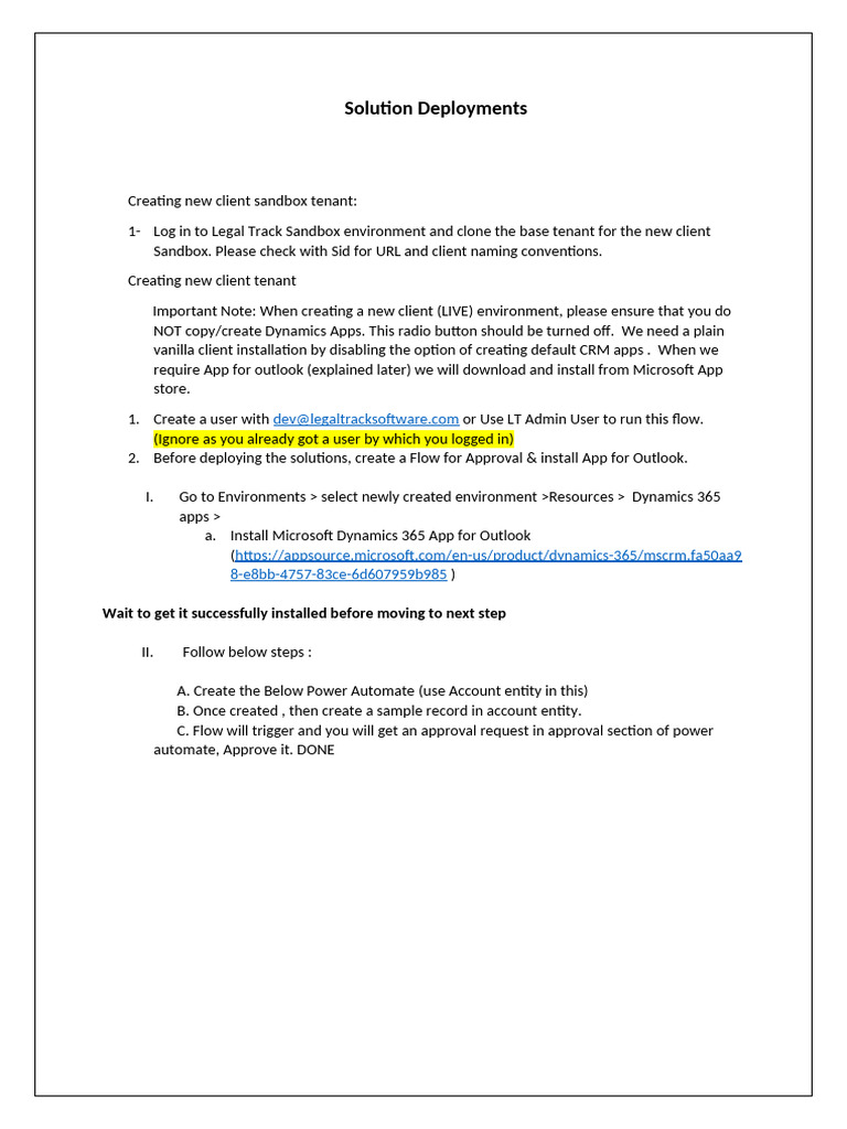 Power Platform Deployment Settings Guide | PDF | Microsoft Outlook | Share Point