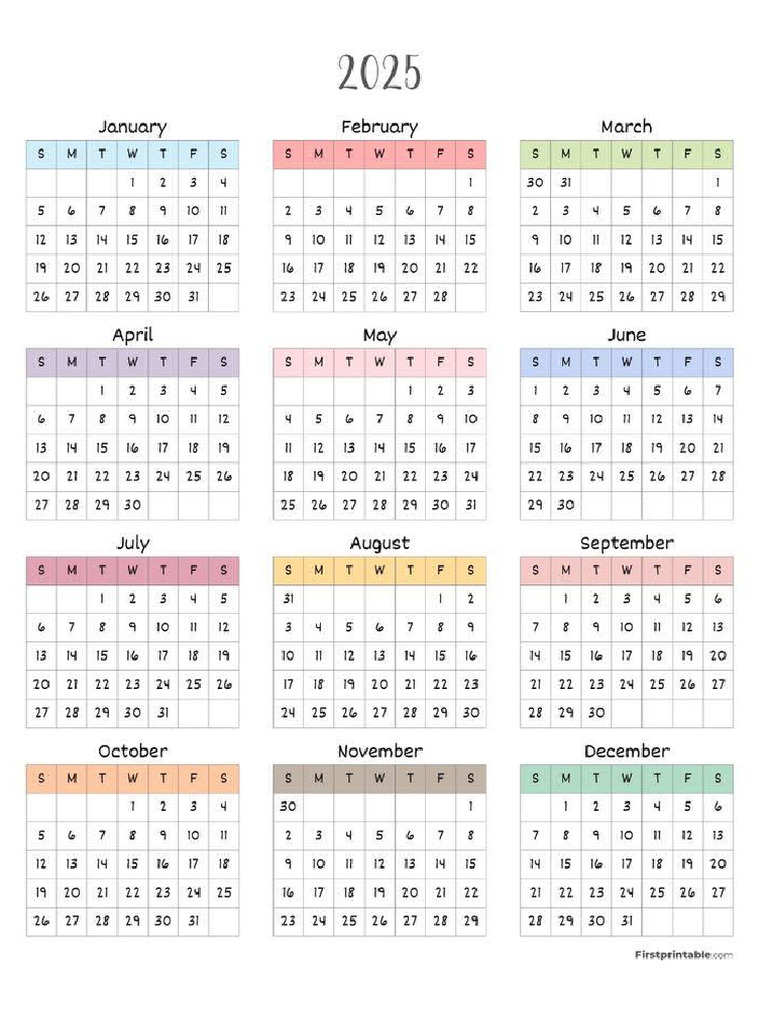 Calender 2025 | PDF