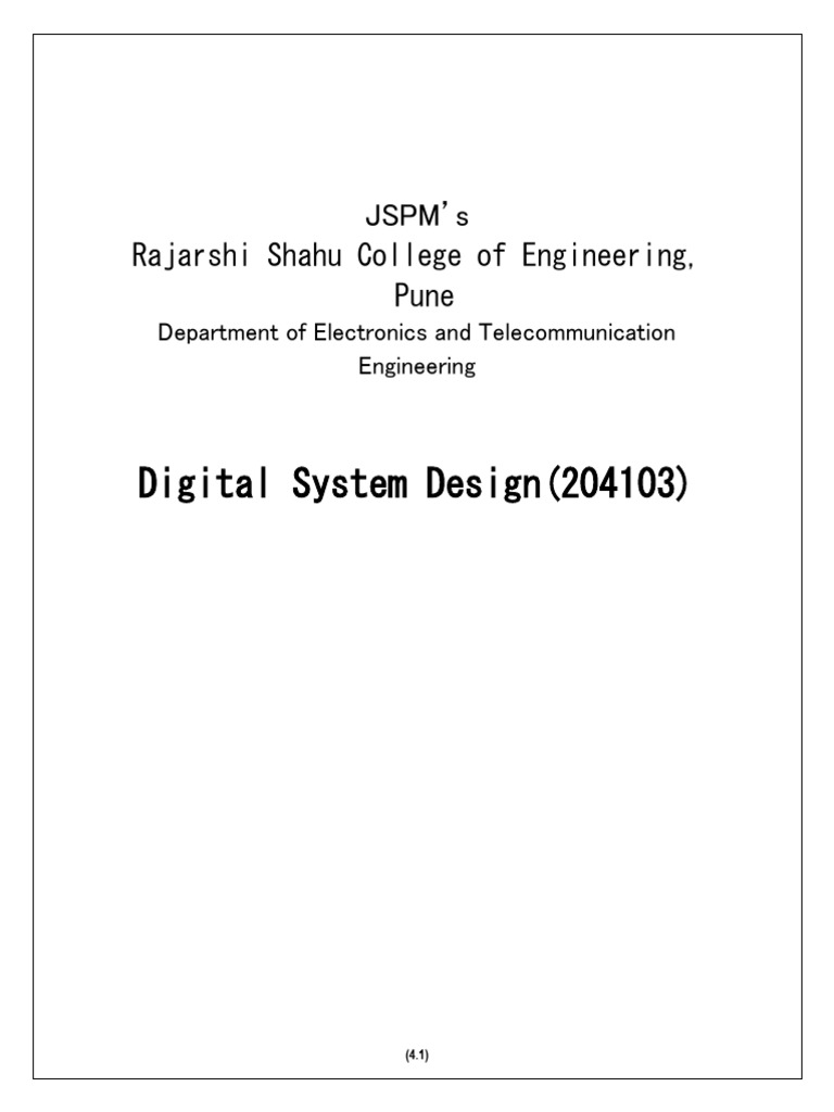 Digital System Design (2023 Pattern) - 5 - 1729234664087 | PDF | Digital Electronics | Logic Gate