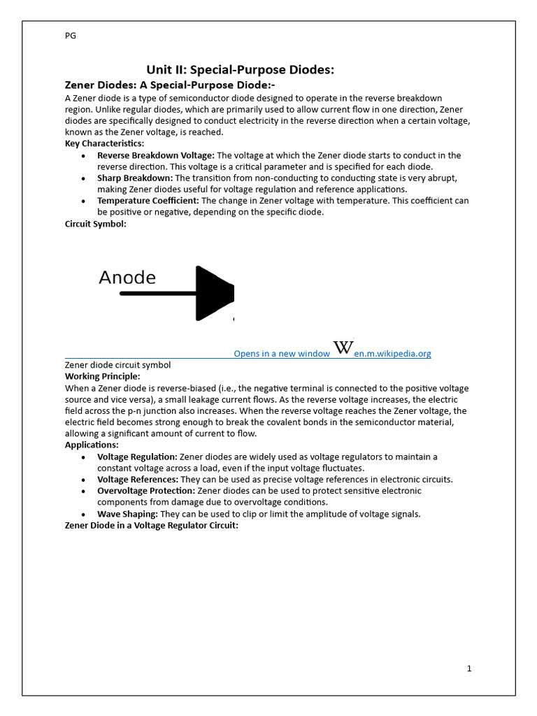 Unit II Basic Electronics | PDF | Diode | P–N Junction