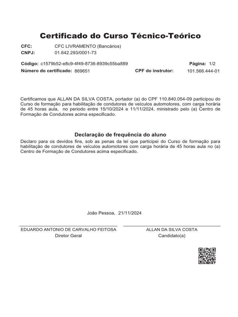 Certification Document Overview | PDF